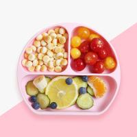 China Anti Scalding Newborn Accessories Training Divided Bpa Free Silicone Food Plate for sale