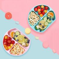 China Anti Scalding Newborn Accessories Training Divided Bpa Free Silicone Food Plate for sale