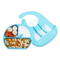 China Anti Scalding Newborn Accessories Training Divided Bpa Free Silicone Food Plate for sale
