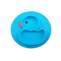 China 3 Compartment Silicone Suction Plate Unbreakable Divided Skid Resistant for sale