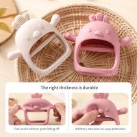 China Silicon Teething Mitten Toy Animal Custom Silicone Chewable Toys Cute Bear Silicone Baby Dental Glue for sale