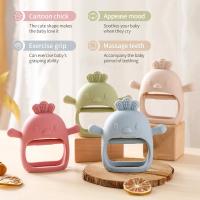 China Silicon Teething Mitten Toy Animal Custom Silicone Chewable Toys Cute Bear Silicone Baby Dental Glue for sale