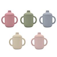 China Silicone Infant Water Cup With Handles Toddler Drinking Water Training Sippy Cup for sale