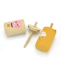 China Silicone Snack Sippy Cup Non Spill Toddler Collapsible Drink Training Cup for sale