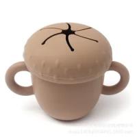 China Bpa Free 	Newborn Feeding Set Reusable Baby Training Silicone Snack Catcher Cup for sale