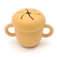 China Bpa Free 	Newborn Feeding Set Reusable Baby Training Silicone Snack Catcher Cup for sale