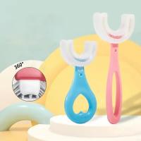 China Wholesale Trend 360 Kids U Shape Toothbrush Kids Manual Toothbrush U-shape Baby Silicone Toothbrush for sale