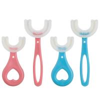 China Wholesale Trend 360 Kids U Shape Toothbrush Kids Manual Toothbrush U-shape Baby Silicone Toothbrush for sale