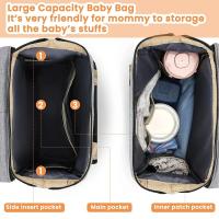 China New Arrival Folding Waterproof Maternity Handbag Stroller Baby Nappy Bag Bed Backpack Diaper Bag With Bassinet for sale