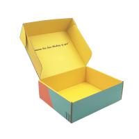 China Full Color Printed Kraft Paper Corrugated Packaging Box For Shipping Clothing for sale