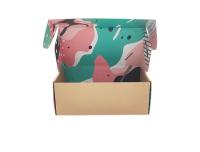 China Hot Stamping Kraft Paper Packaging Box Shipping Mailer Box Custom Printed for sale
