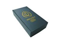 China Matt Black Gold Stamping Corrugated Paper Mailer Box For Small Business for sale