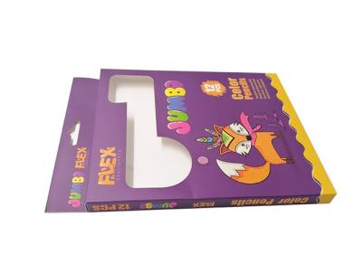 China Recycled Paper Stationery Pencil Print Packaging Paper Box With Clear Window for sale
