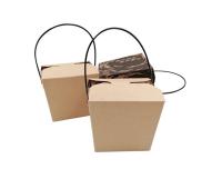 China Disposable Food Delivery Packaging Boxes Kraft Paper Fast Food Takeaway Boxes for sale