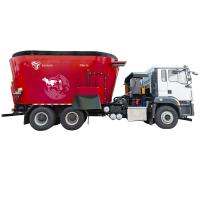 China 21 m³ Capacity Dual-Auger Truck-Mounted TMR Feed Mixer with NM400 Steel for Large Livestock Ranches for sale