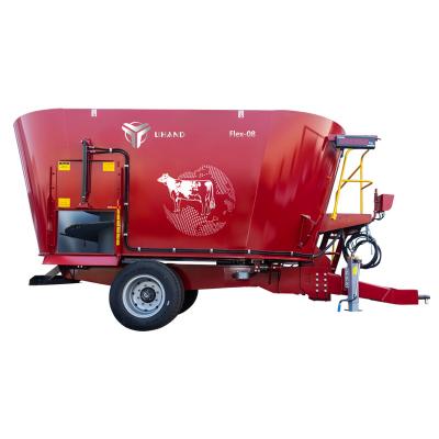 China 8m³ Capacity TMR Vertical Feed Mixer Wagon For Medium Livestock Ranches Anti Corrosion for sale