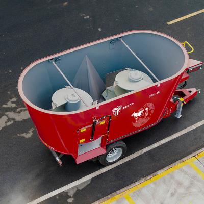 China 16m³ Capacity TMR Vertical Mixer With Two Augers Superior Stability for sale