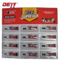 China 12pcs 3g 502 Super Glue Industrial Strength Adhesive For Various Surfaces for sale