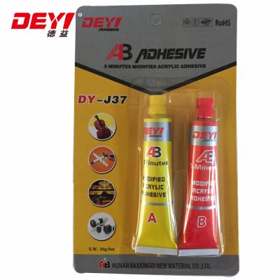 China Transparent Rapid 5 Minutes Curing Acrylic AB Glue with Shear Strength ≥25 Mpa and Temperature Resistance -60 to +100°C for sale