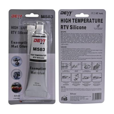 China Small Tube Packing Grey Silicone Sealant Adhesive RTV Gasket Maker with 320℃ Temperature Resistance and Acetoxy Neutral Formula for sale