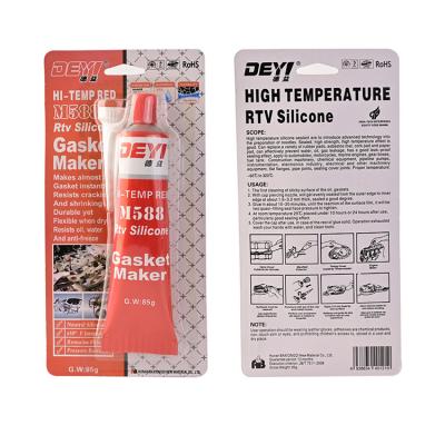 China Red RTV Silicone Gasket Maker Sealant with 320℃ Temperature Resistance and Acetoxy Neutral Curing for Multi-Application for sale