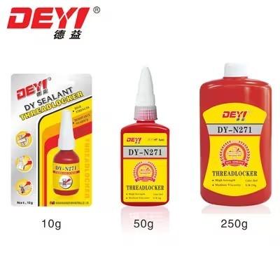 China DEYI DY-N271 Red High Strength Threadlocker - Permanent Anaerobic Adhesive for Metal Fastener Locking & Sealing for sale