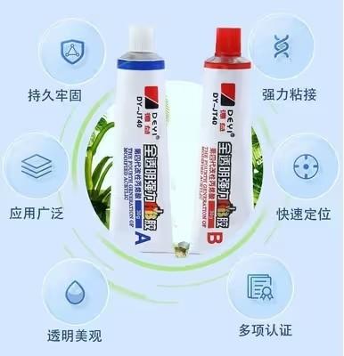 China Crystal Clear Acrylic AB Adhesive Glue | High Strength PVC Bonding Glue for Plastic Repair for sale