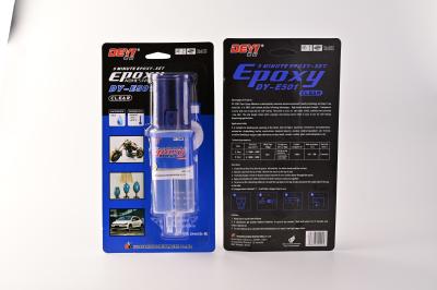China Fast Curing Clear Syringe Epoxy Resin AB Glue High Strength Waterproof Adhesive For Ceramic Wood Craft And Toy Making Repair for sale