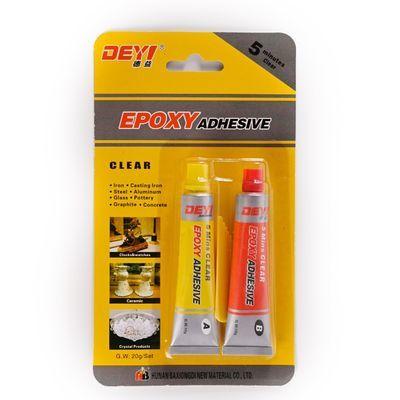 China Quick-Set 5-Min Clear Epoxy AB Glue High Strength Adhesive 30-Min Fast Curing For Metal Industrial Repair And Precision Assembly for sale