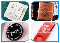 China Rotatable Automatic Laser Marking Engraving Machine Red And Blue Dual Light for sale