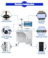 China 20w 30w 50w 100w Automatic Metal Carbon Steel Laser Marking Machine With PC for sale