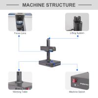 China 20W Desktop Fiber Laser Engraving Machine  Stainless Steel Plastic PVC Leather Wood for sale