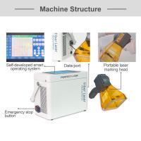 China Automatic Smart LCD 20W 30W Handheld Laser Etching Machine For Metal Aluminum Carbon SS for sale