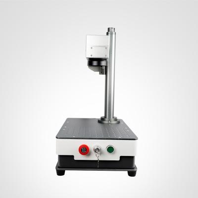 China Compact Small Desktop Fiber Laser Marking Machine for Metal & Hard Plastic for sale