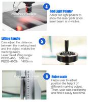 China Floor-standing Laser Marking Machine For Metal Marking Pens With Trademarks Numbers  Codes Designs And Pictures for sale