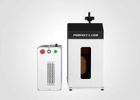 China Desktop Fiber Laser Marking Engraving Machine High Speed With Enclosed Hood for sale