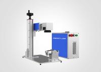 China High Speed 20w 30w 50w Rotary Fiber Laser Marking Machine For Ring Max. Power consumption 600W Pulse width FWHM 100 ns for sale