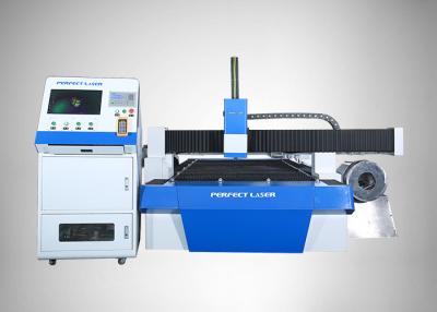 China 90  /min Fiber Laser Cutting Machine For Round Metal Pipe / Sheet Cutting，blue for sale