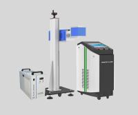 China Glass Tube Flying C02 Fiber Laser Marking System 60w 80w Energy Saving Water Cooling for sale