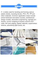 China Perfect Laser Acrylic PVC Plastic Sheet Automatic Single Tube Hot Heat Manual Bending Bender Machine for sale