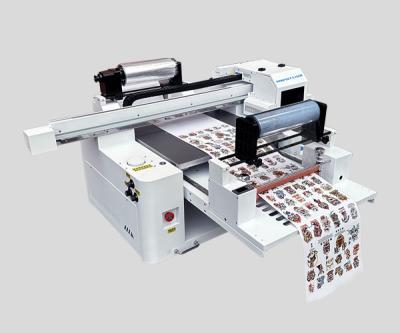 China Small Three-nozzle Acrylic Plastic Crystal Label Roll to Roll UV Flatbed Integrated Printing Machine for sale