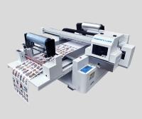 China Small Three-nozzle Acrylic Plastic Crystal Label Roll to Roll UV Flatbed Integrated Printing Machine for sale