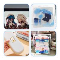 China Small Three-nozzle Acrylic Plastic Crystal Label Roll to Roll UV Flatbed Integrated Printing Machine for sale