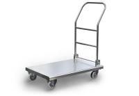China 300KG 400KG Heavy Duty Platform Trolley Blue Hand Truck Push Cart for sale