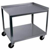 China 1200 Pounds 2 Tier Platform Trolley Metal Utility Cart 1200lb Load for sale