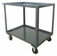 China 1200 Pounds 2 Tier Platform Trolley Metal Utility Cart 1200lb Load for sale