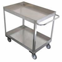 China 1200 Pounds 2 Tier Platform Trolley Metal Utility Cart 1200lb Load for sale