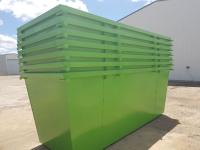 China OEM Yellow Metal Skip Bin 10M3 Construction Waste Bins Customized for sale