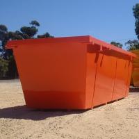 China OEM Yellow Metal Skip Bin 10M3 Construction Waste Bins Customized for sale