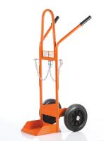 China Orange 20ltr 50ltr Propane Cylinder Dolly Oxygen Tank Cart With Wheels for sale